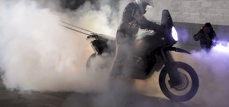World's first two-wheeled motorcycle burnout! | Bikers Cafe|Bikers Cafe